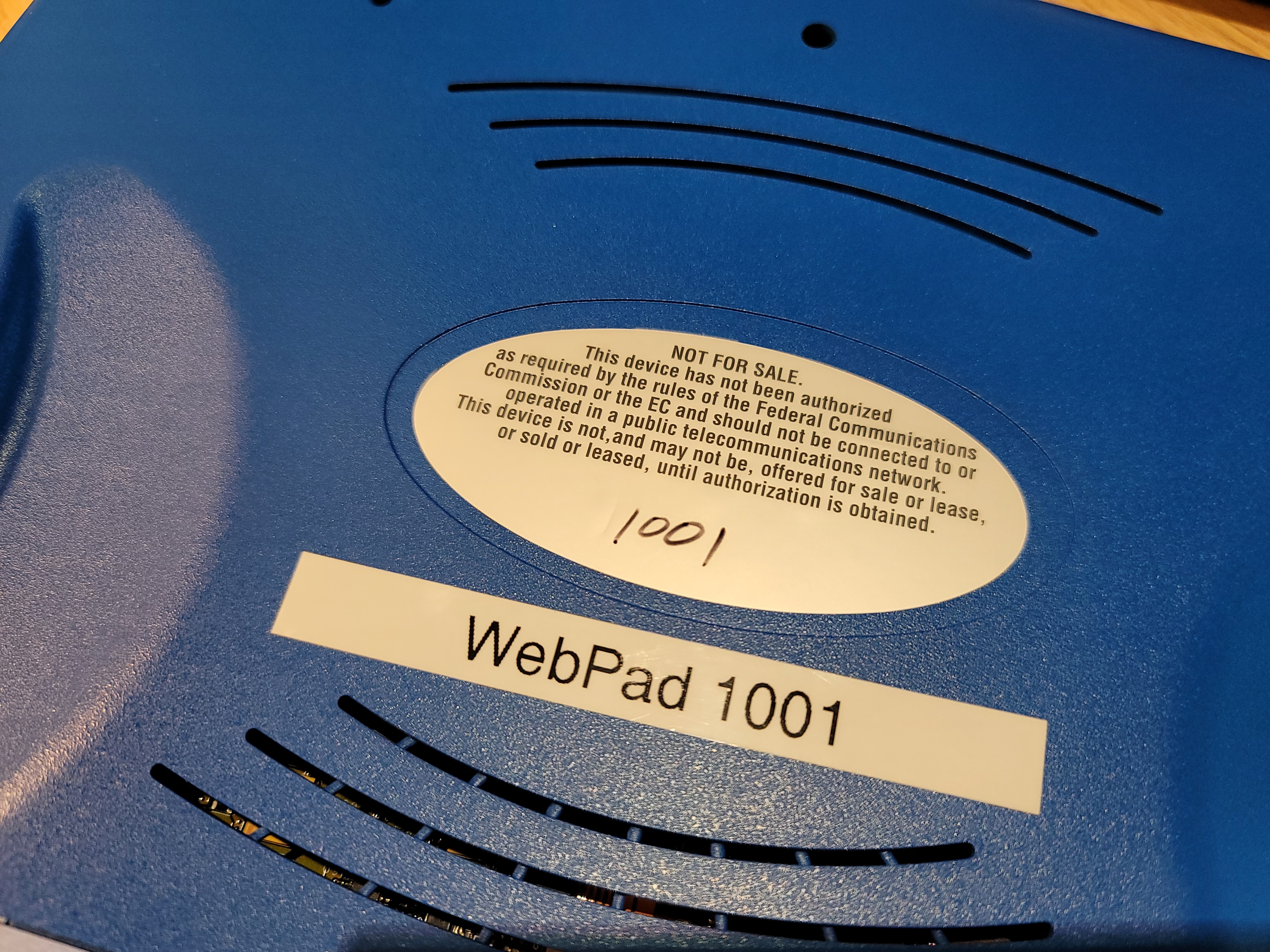 Found at Goodwill: WebPad 1001 Prototype – huebnerob.com